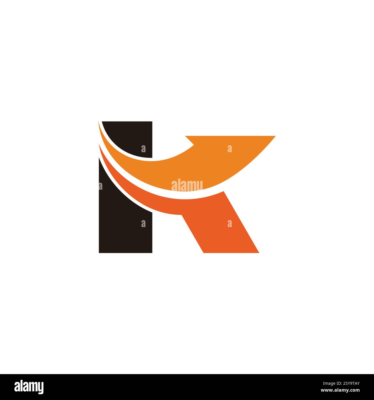 letter k swoosh arrow movement logo vector Stock Vector Image & Art - Alamy