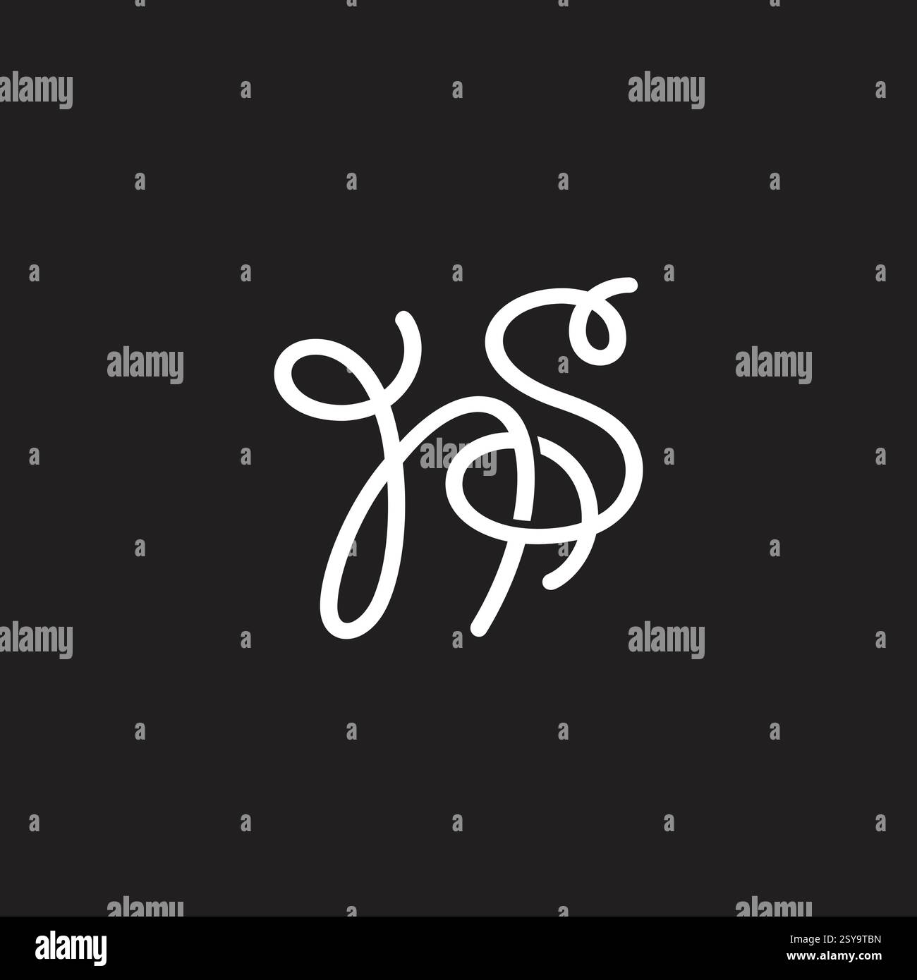 letters hs rope thread curves logo vector Stock Vector Image & Art - Alamy