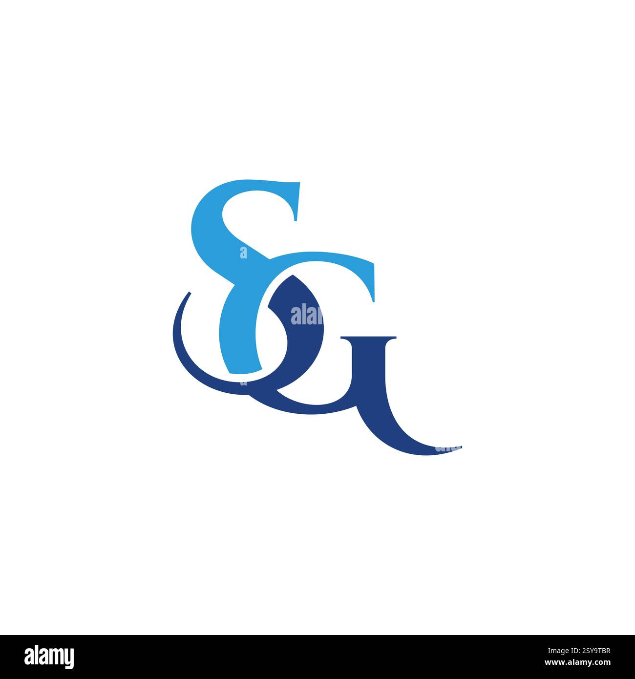 letters sg simple linked elegant curves logo vector Stock Vector Image ...