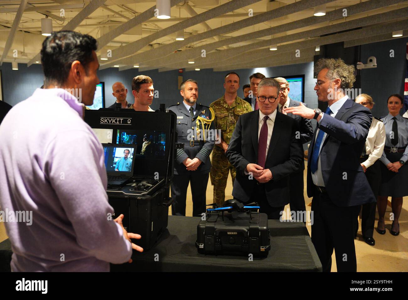 Prime Minister Sir Keir Starmer and Palantir Technologies CEO Alex Karp ...