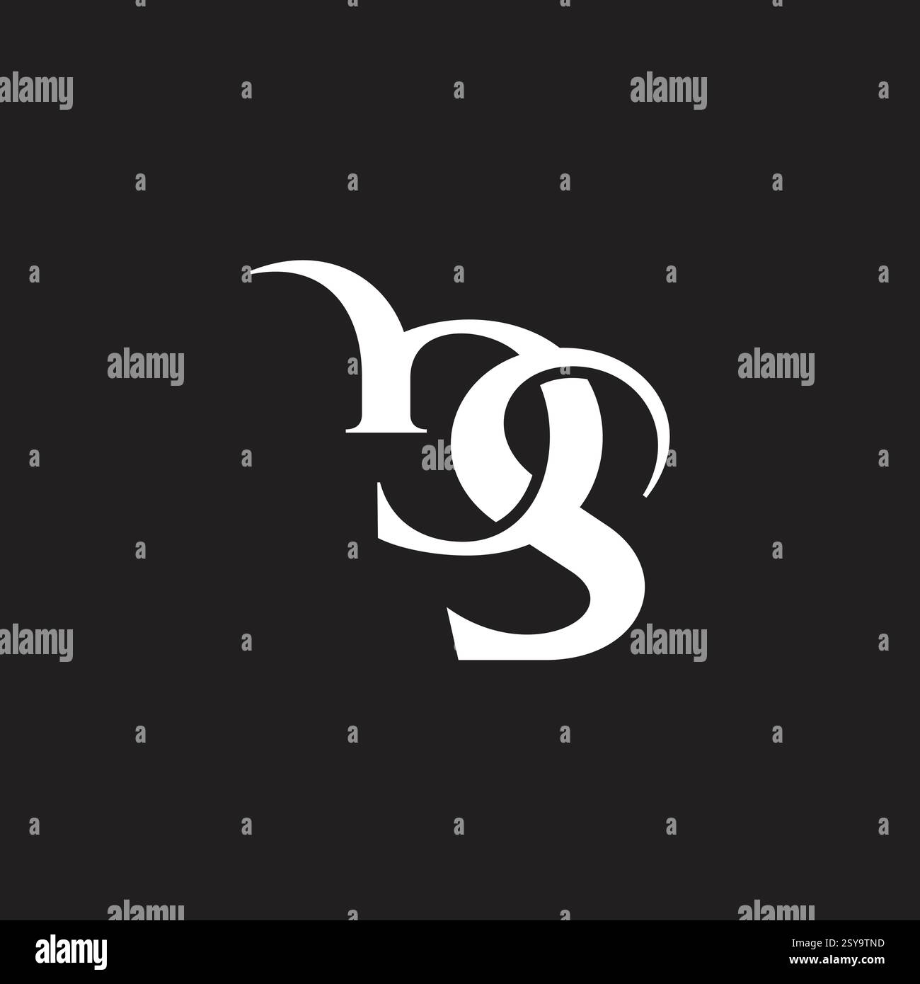 letters bs simple linked abstract curves logo vector Stock Vector Image ...