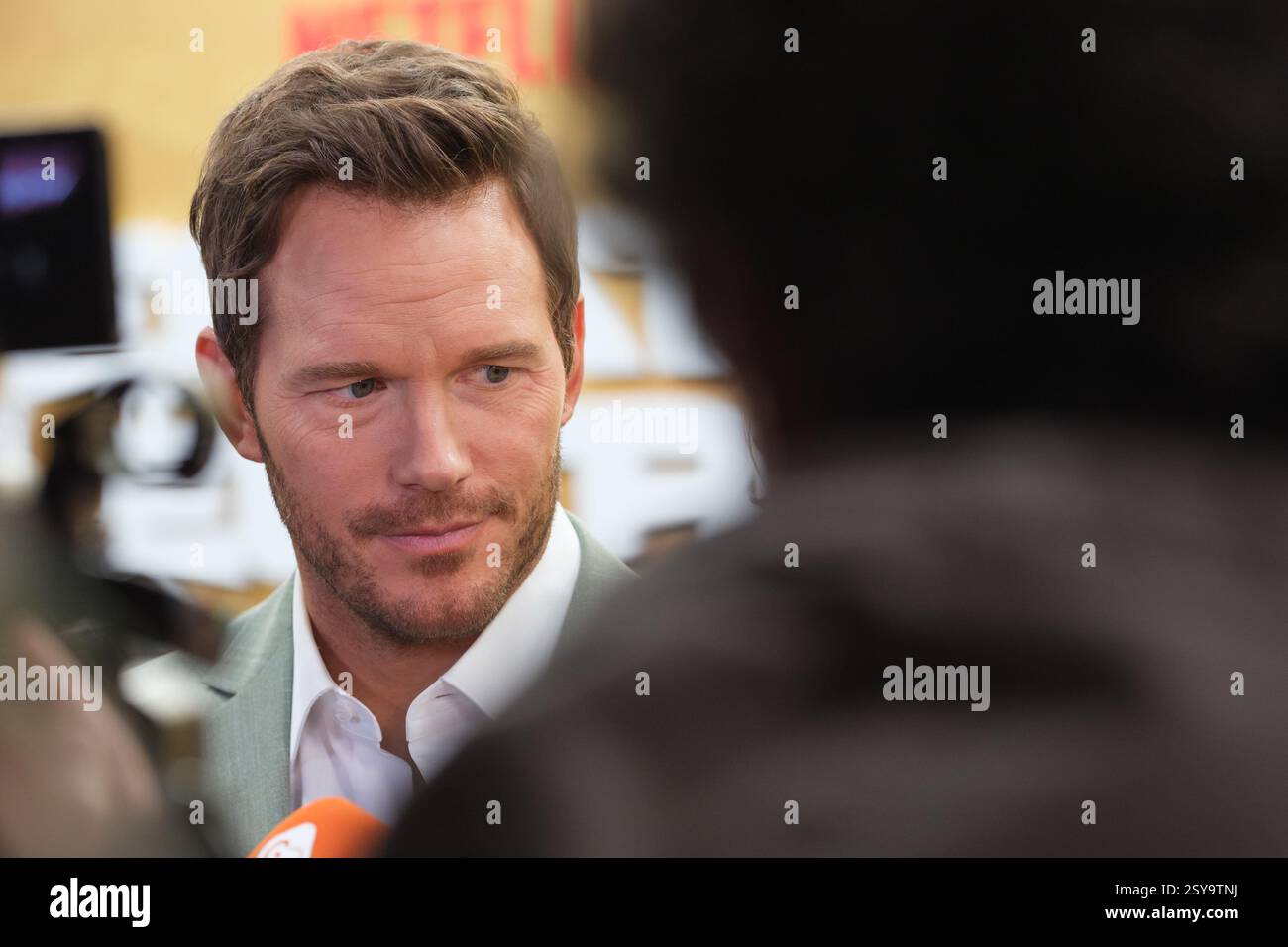 Chris Pratt attend "The Electric State" premiere at Callao Cinema on ...