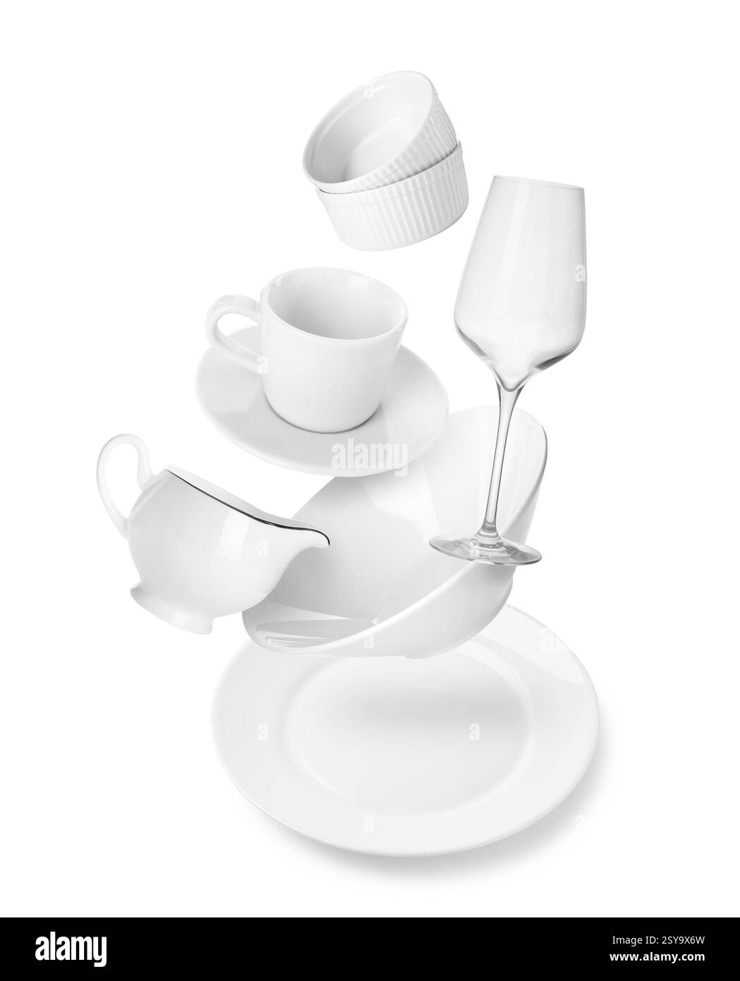 Flying glass Black and White Stock Photos & Images - Alamy