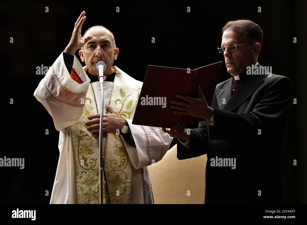 Vatican City. 27th Feb, 2025. Cardinal BALDASSARE REINA leads the Holy ...