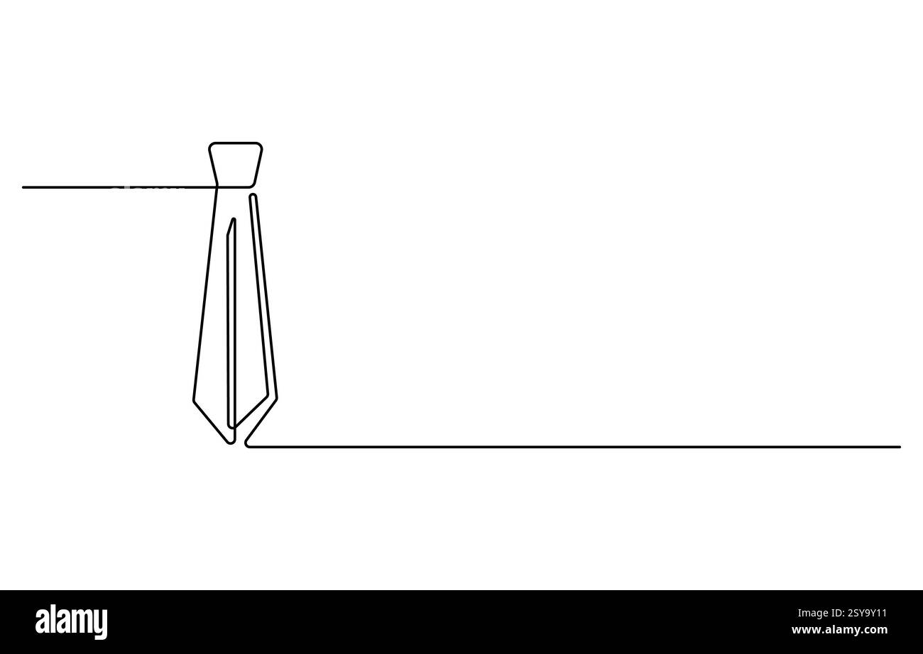 Continuous line drawing of a Tie Stock Vector Image & Art - Alamy