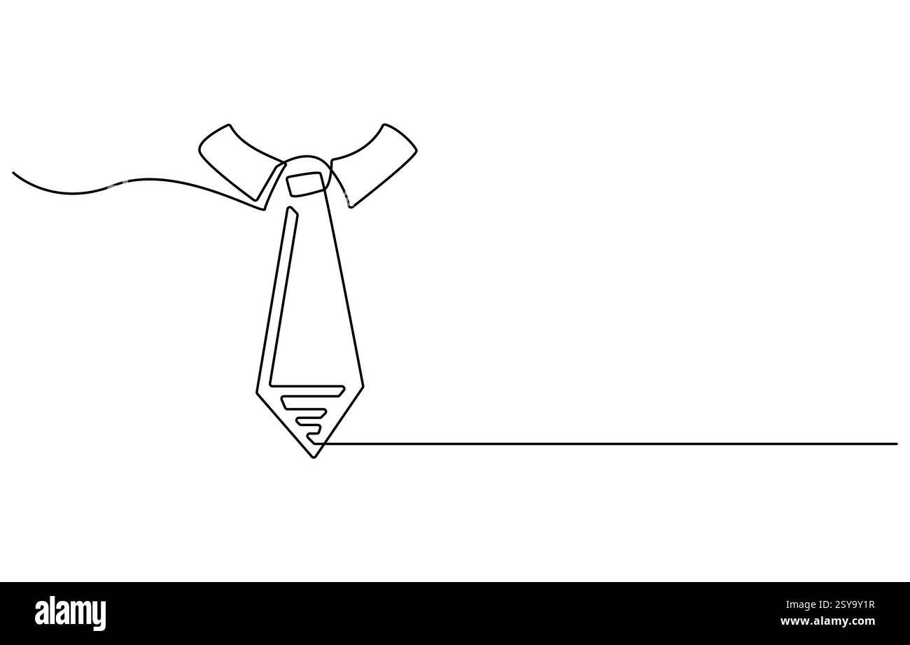 Continuous line drawing of a Tie Stock Vector Image & Art - Alamy