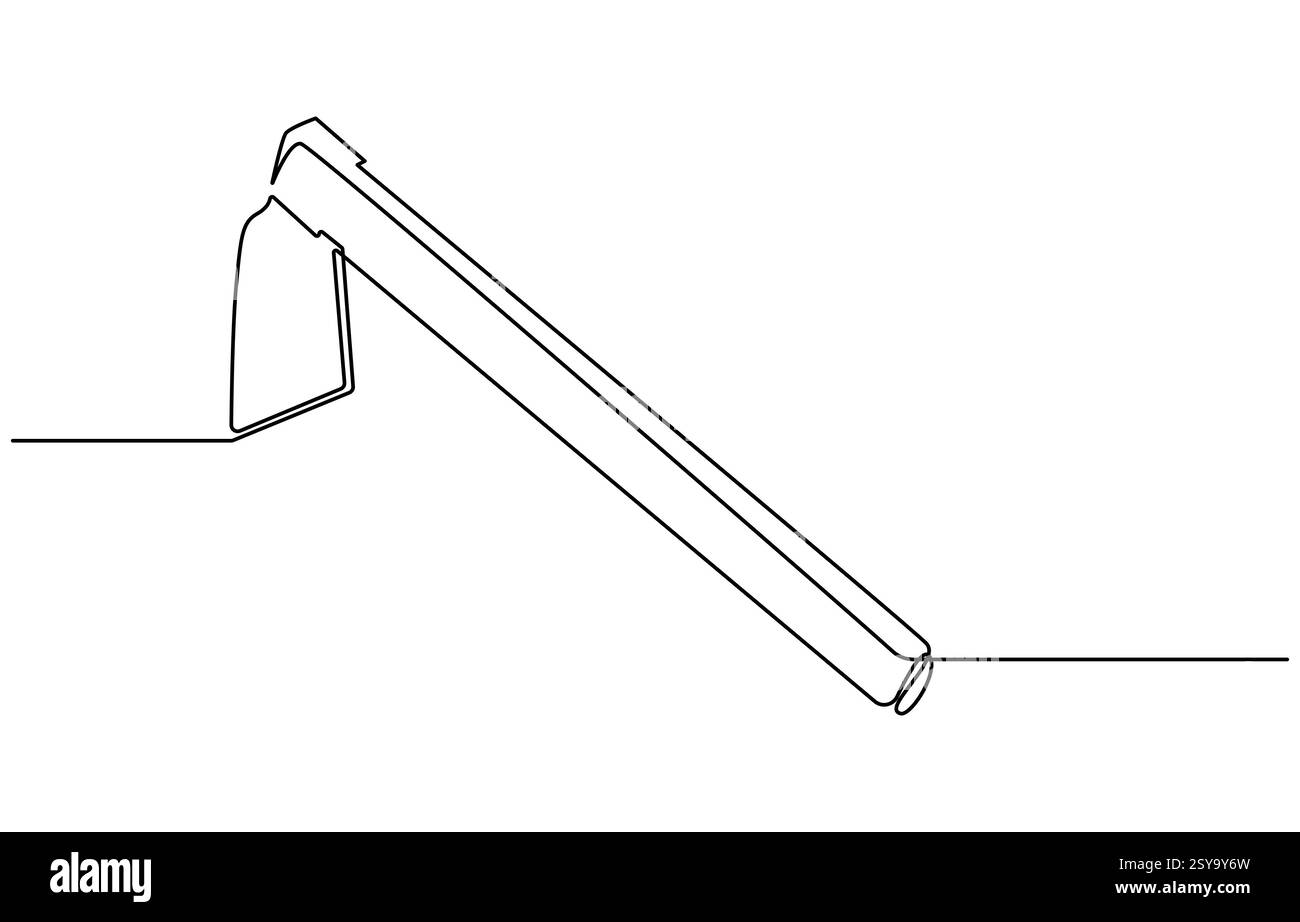 Continuous one line art Hoe tool Stock Vector Image & Art - Alamy