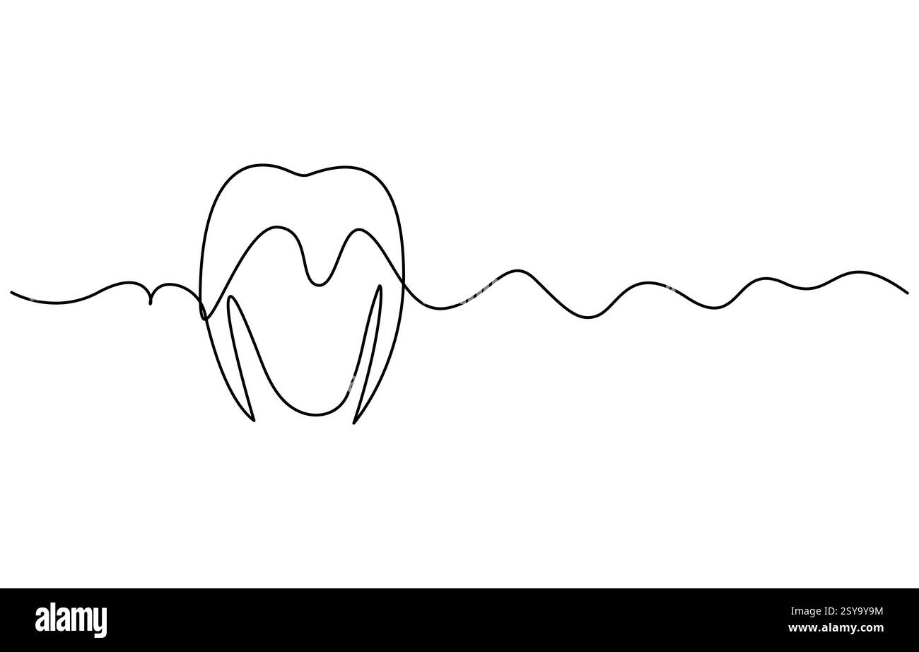 Mouth teeth drawing hi-res stock photography and images - Alamy
