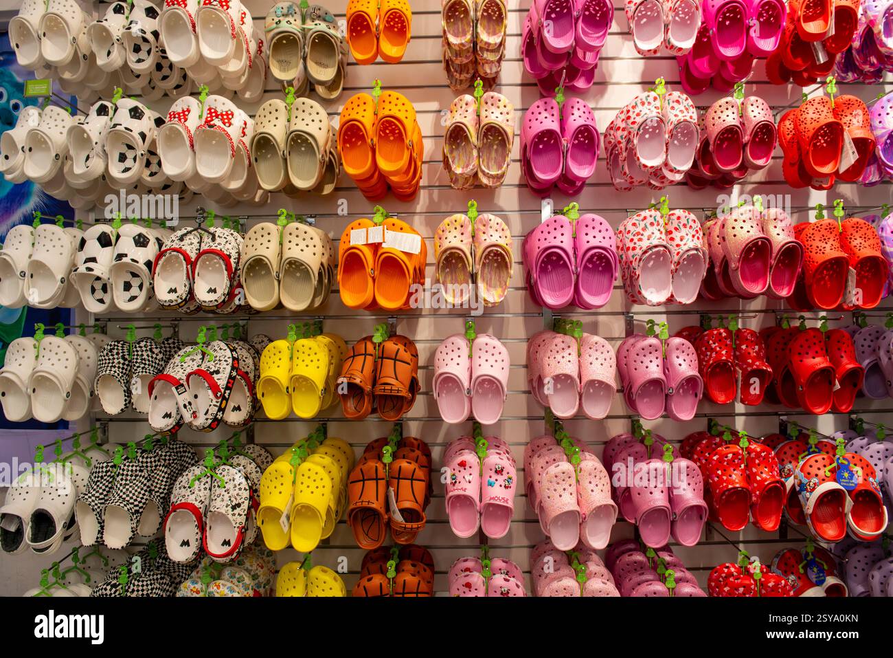 Interior of a Crocs store in Arizona with a wide range of shoes and ...