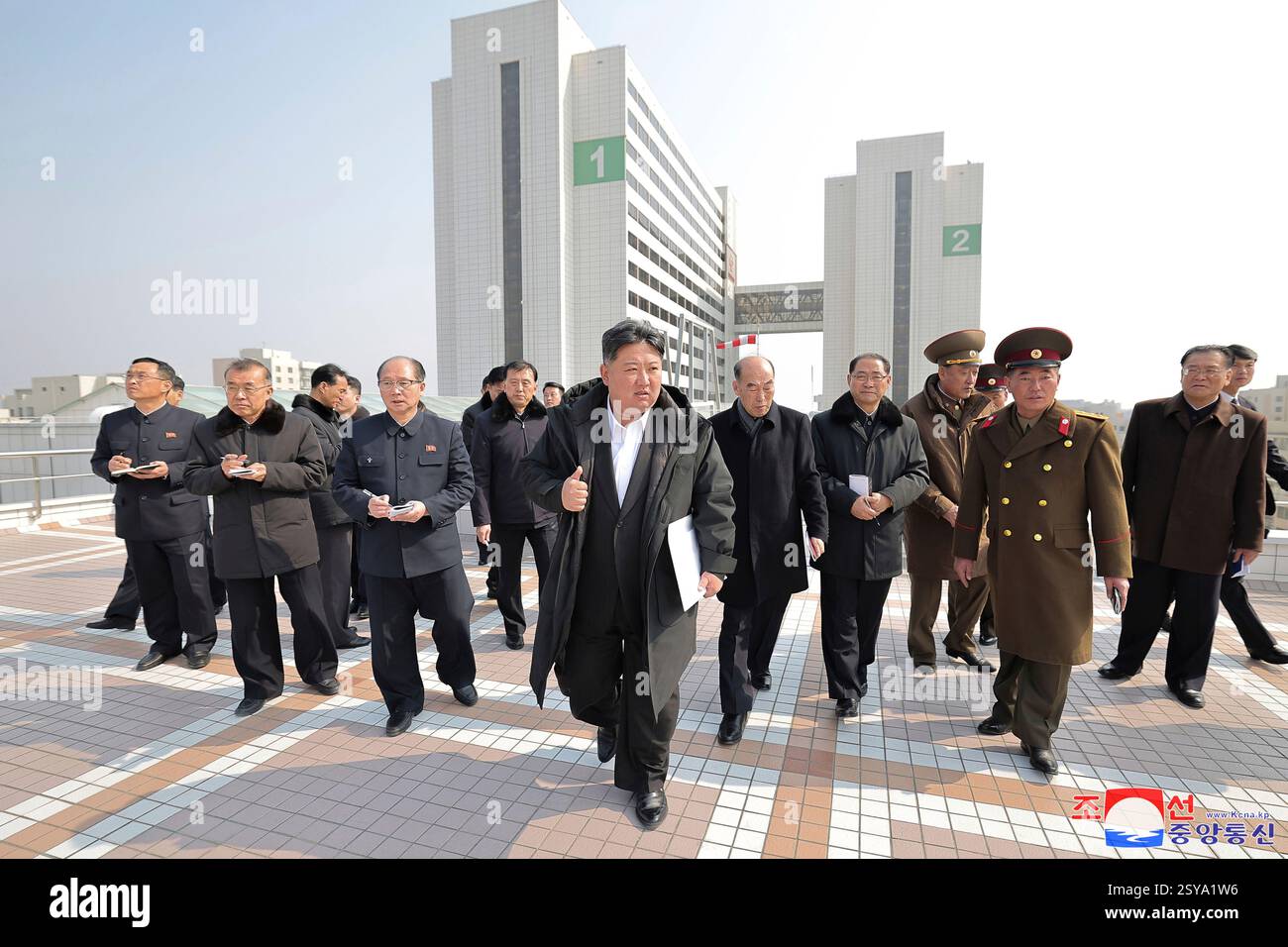 In this photo provided on Friday, Feb. 28, 2025, by the North Korean ...