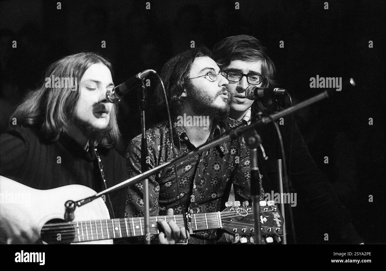 Romanian folk singer Doru Stănculescu (center) on stage, approx. 1976 ...