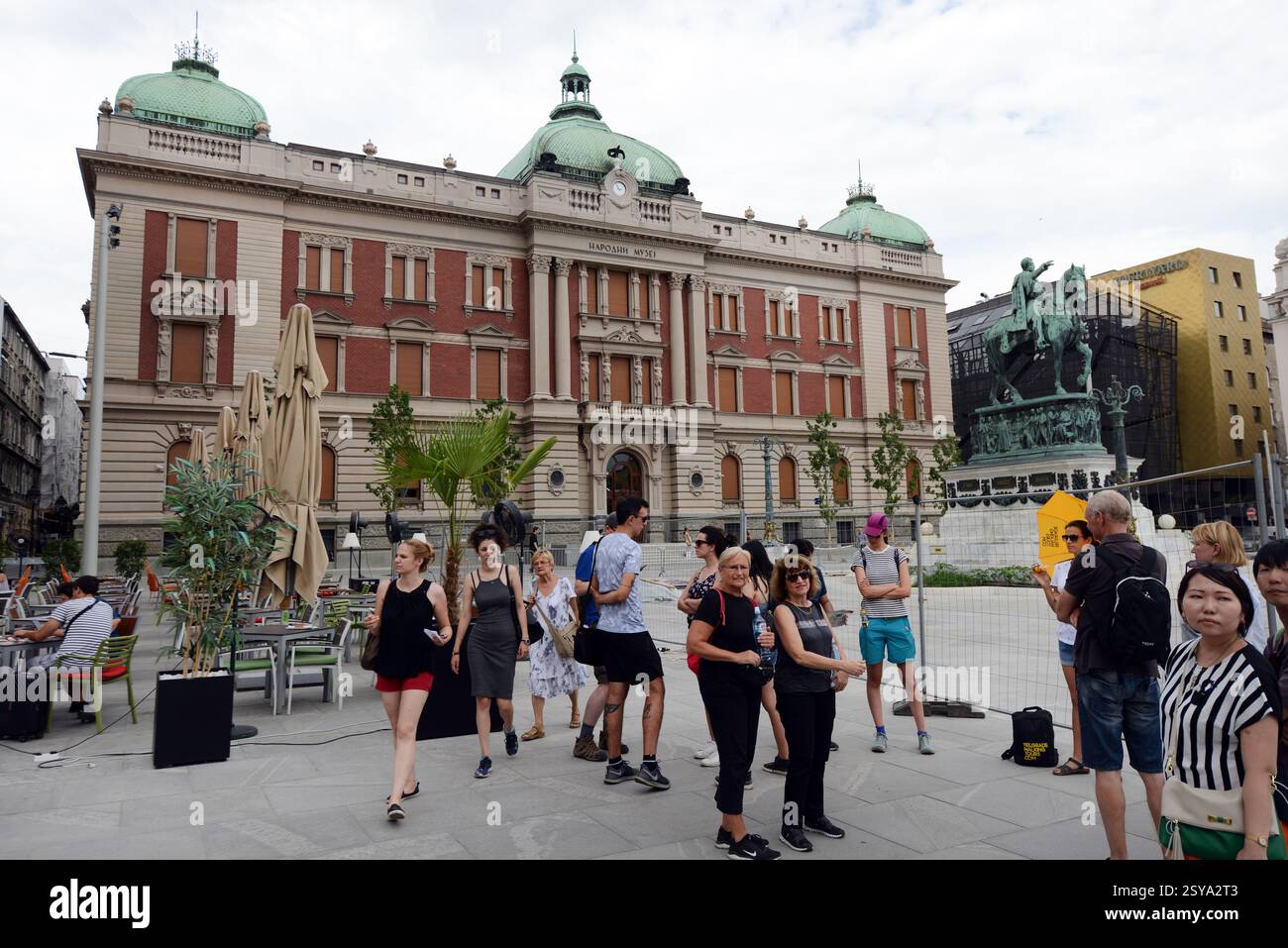 The National Museum of Serbia at the Republic Square in the old city of ...
