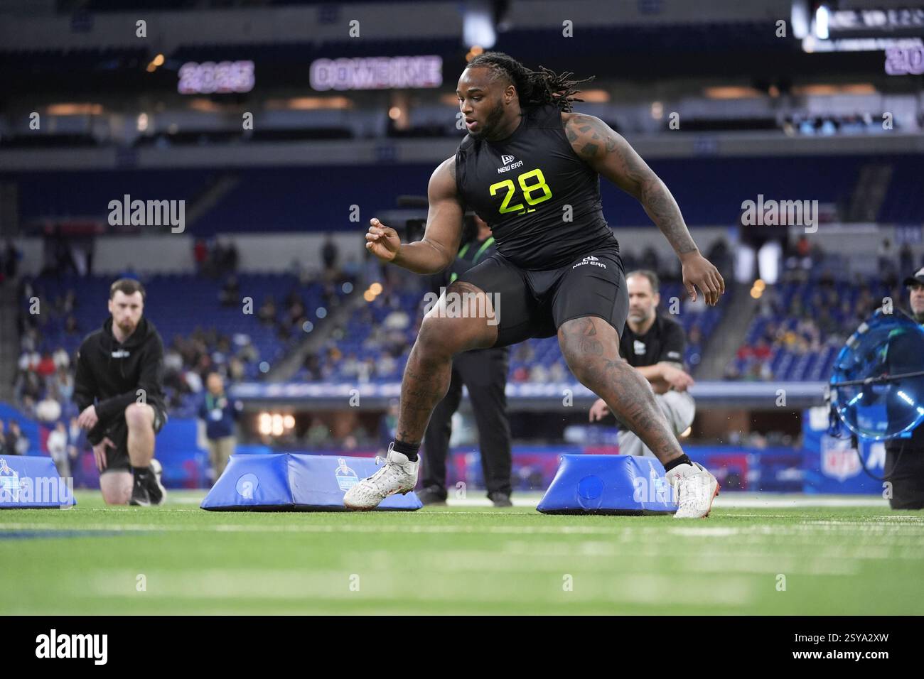 Maryland defensive lineman Jordan Phillips runs a drill at the NFL ...