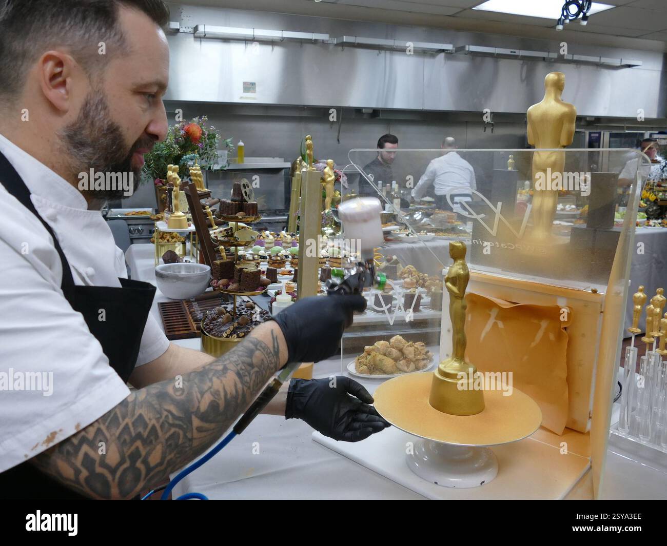 Los Angeles, USA. 27th Feb, 2025. French pastry chef Garry Larduinat ...