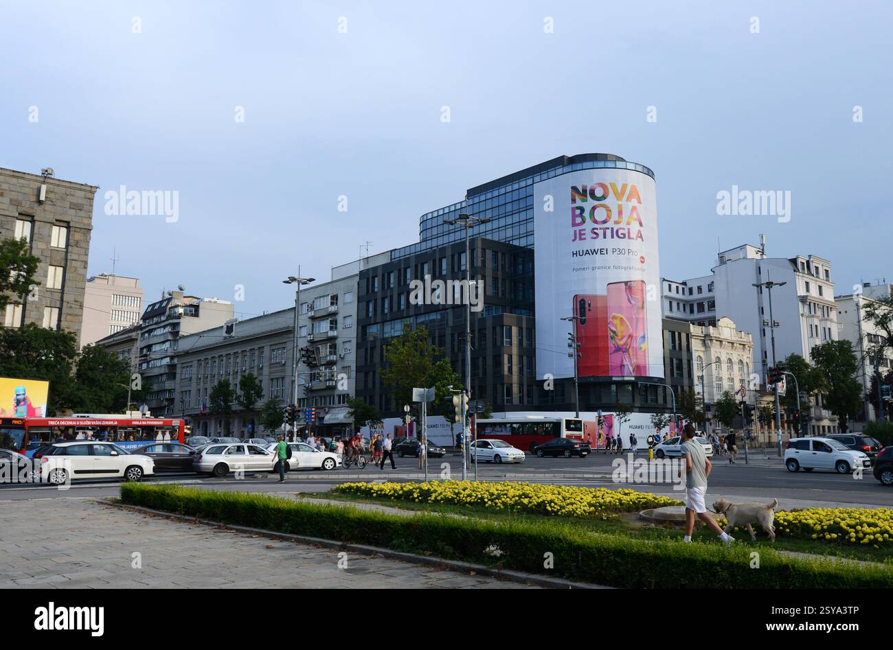 Traffic at the junction of Bulevar kralja Aleksandra and Takovska ...