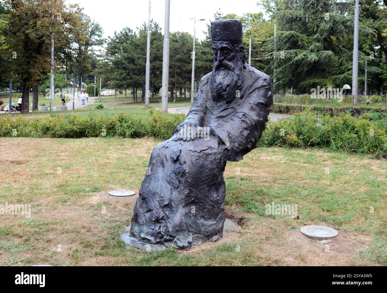 Statue of Patriarch Pavle, the 44th Patriarch of the Serbian Orthodox ...