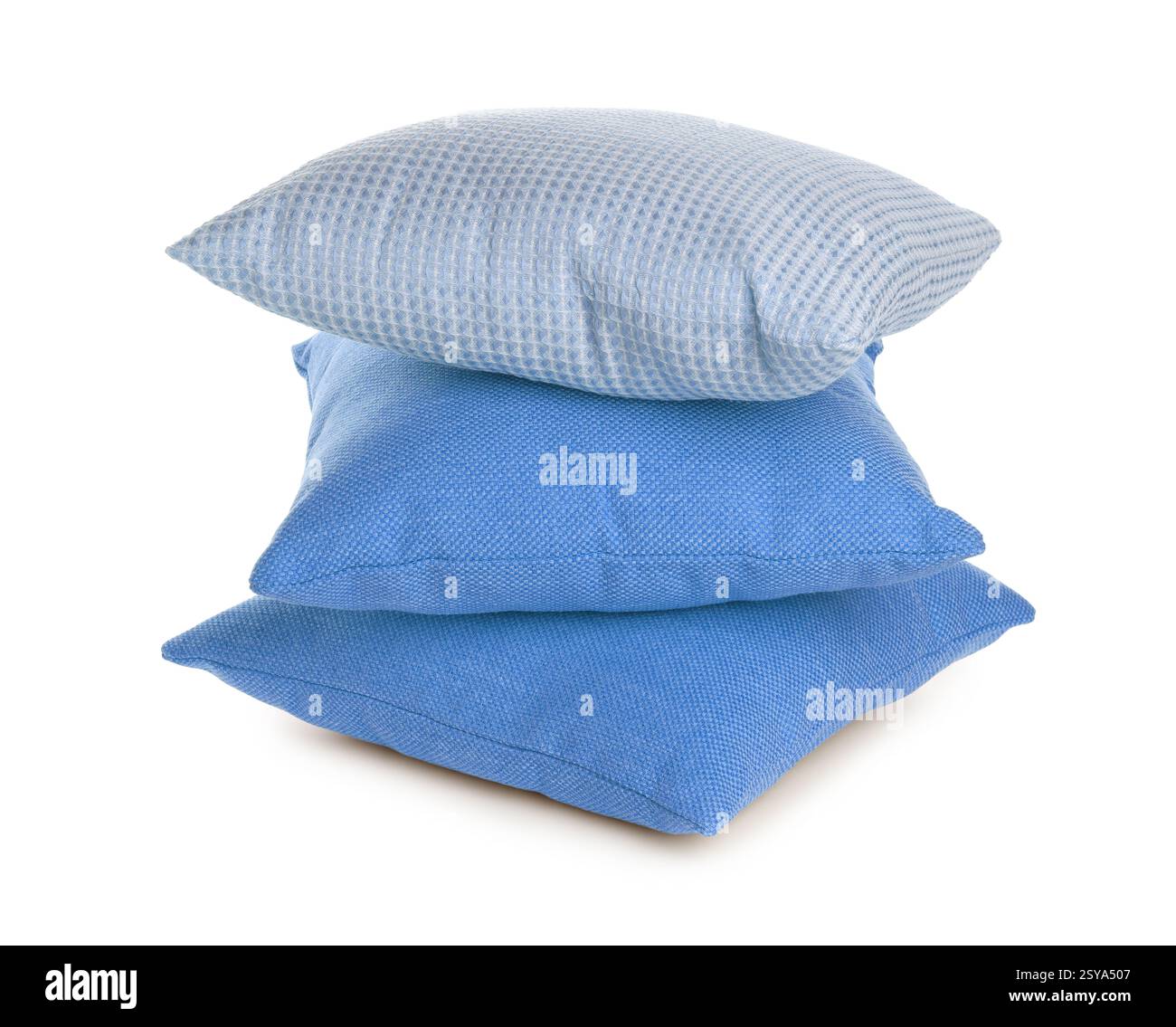 Bright pillows on blue Cut Out Stock Images & Pictures - Alamy