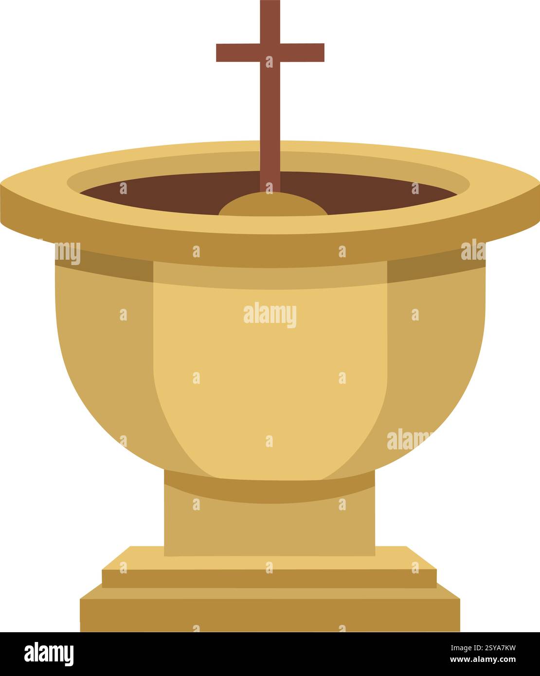 Baptism Baby Holy Water Font Religious Stock Vector Image & Art - Alamy