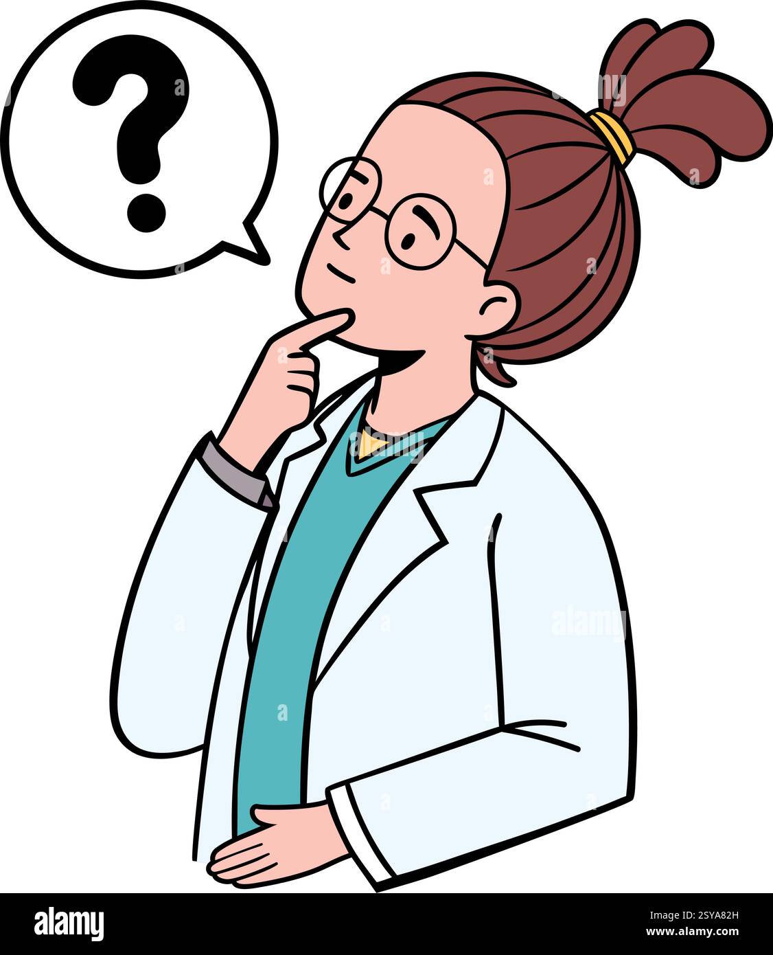 Doctor Thinking Questioning Diagnosis Medical Stock Vector Image & Art ...