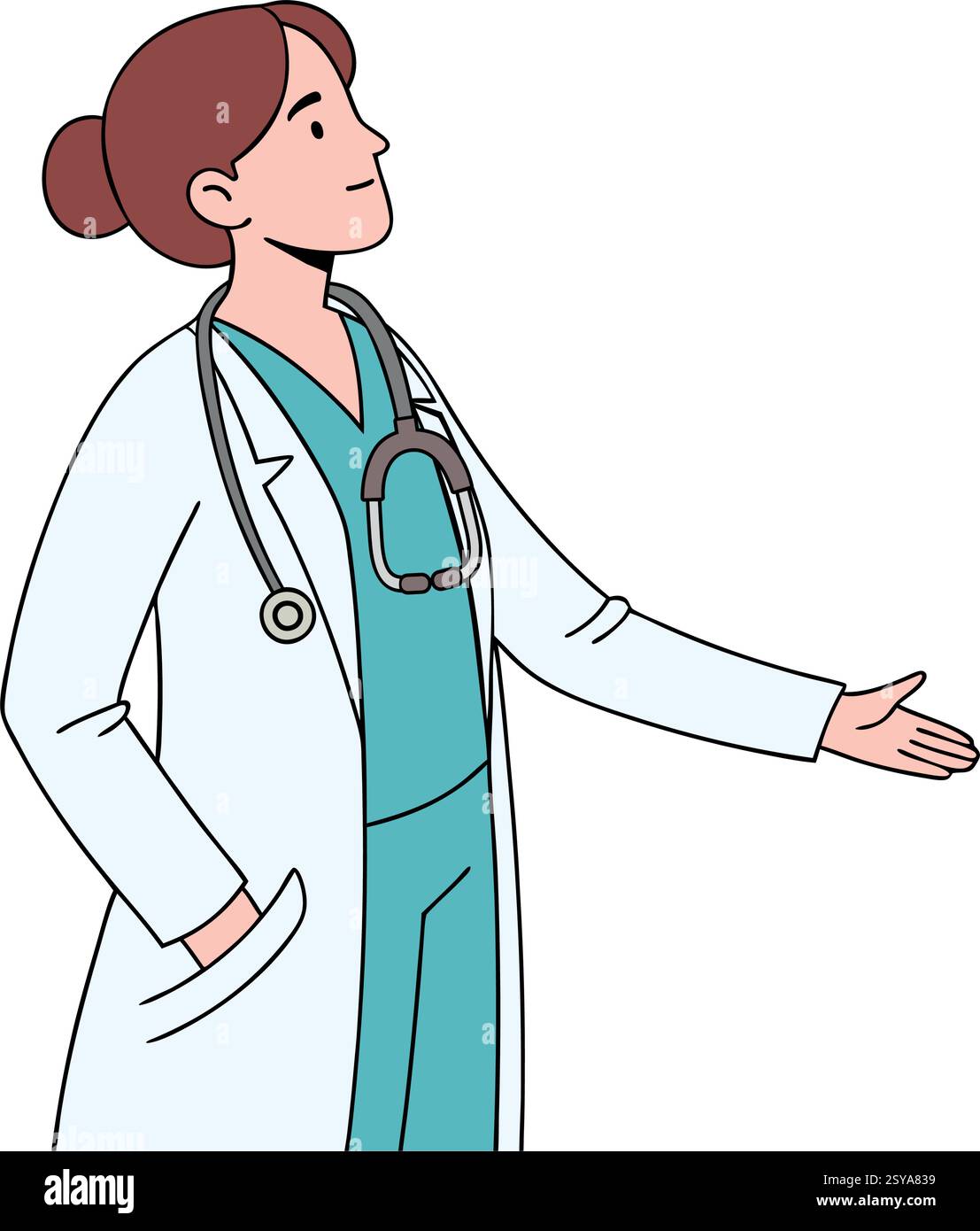 Doctor Thinking Presenting Diagnosis Stock Vector Image & Art - Alamy