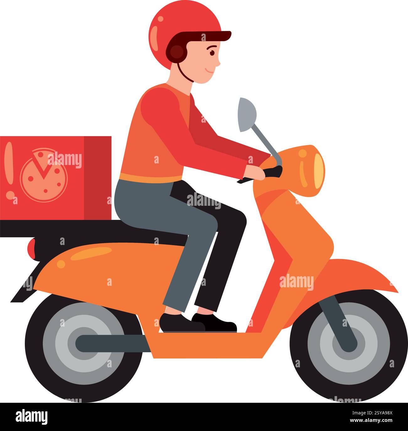 Motorcycle Delivery Man Courier Service Stock Vector Image & Art - Alamy