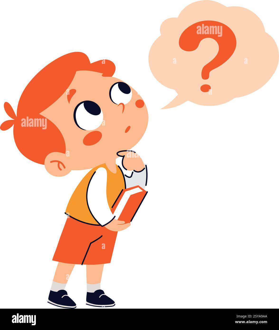 Confused Student Thinking About Homework Stock Vector Image & Art - Alamy