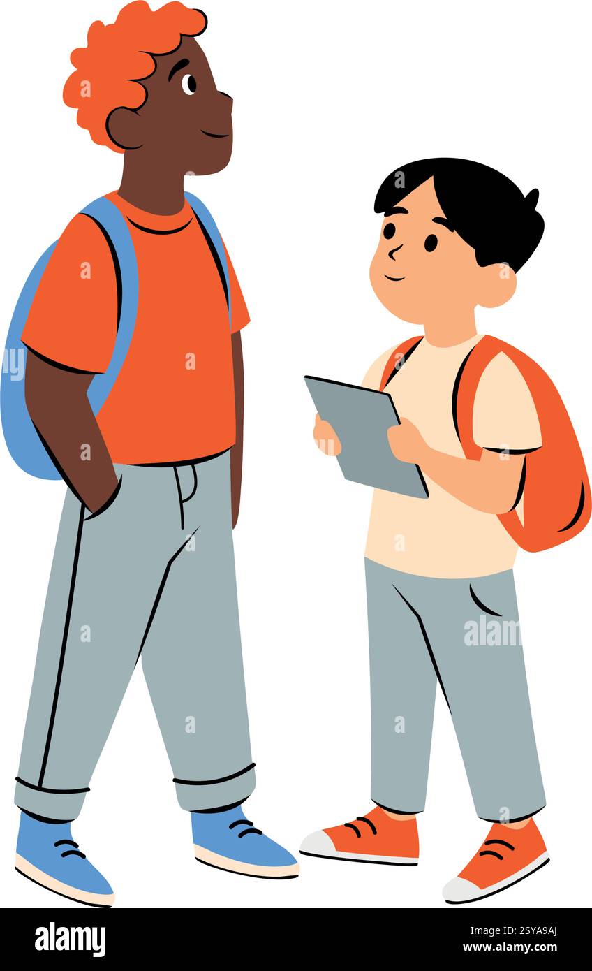 Diverse group students walking Stock Vector Images - Alamy