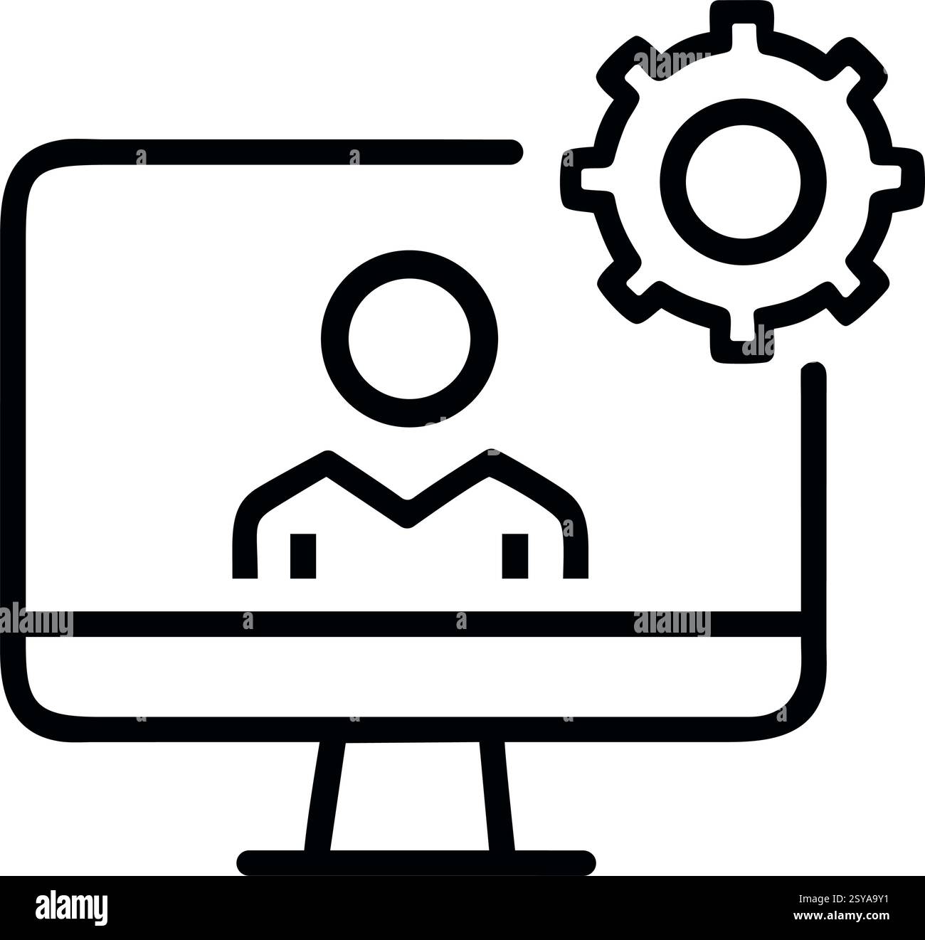 Admin Icon Computer Settings System Stock Vector Image & Art - Alamy