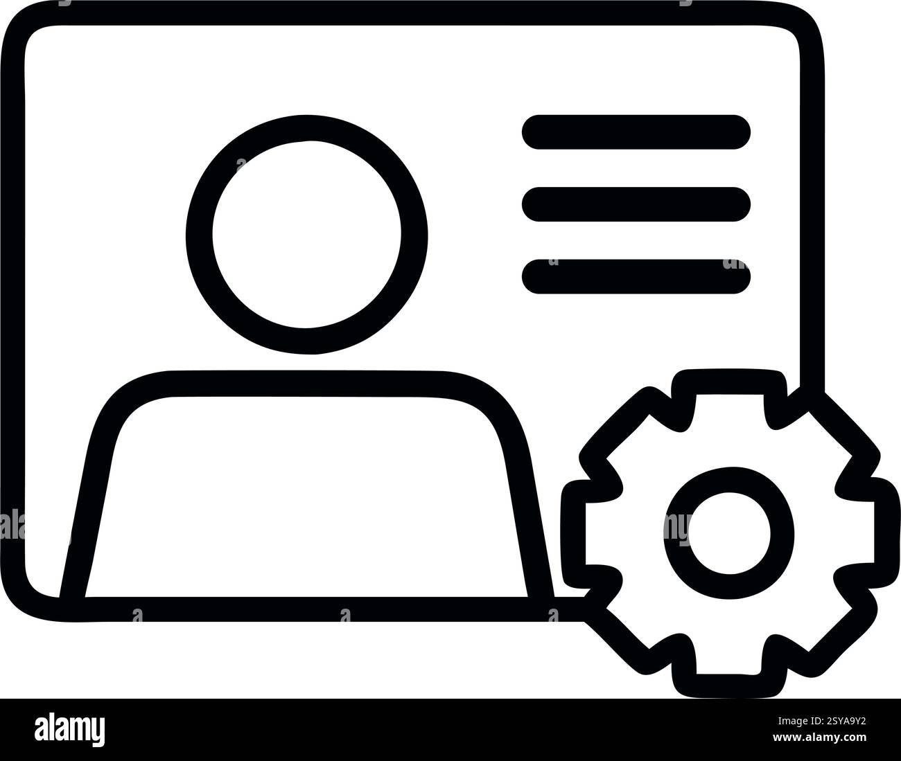 Admin Management Icon ID Profile Outline Stock Vector Image & Art - Alamy