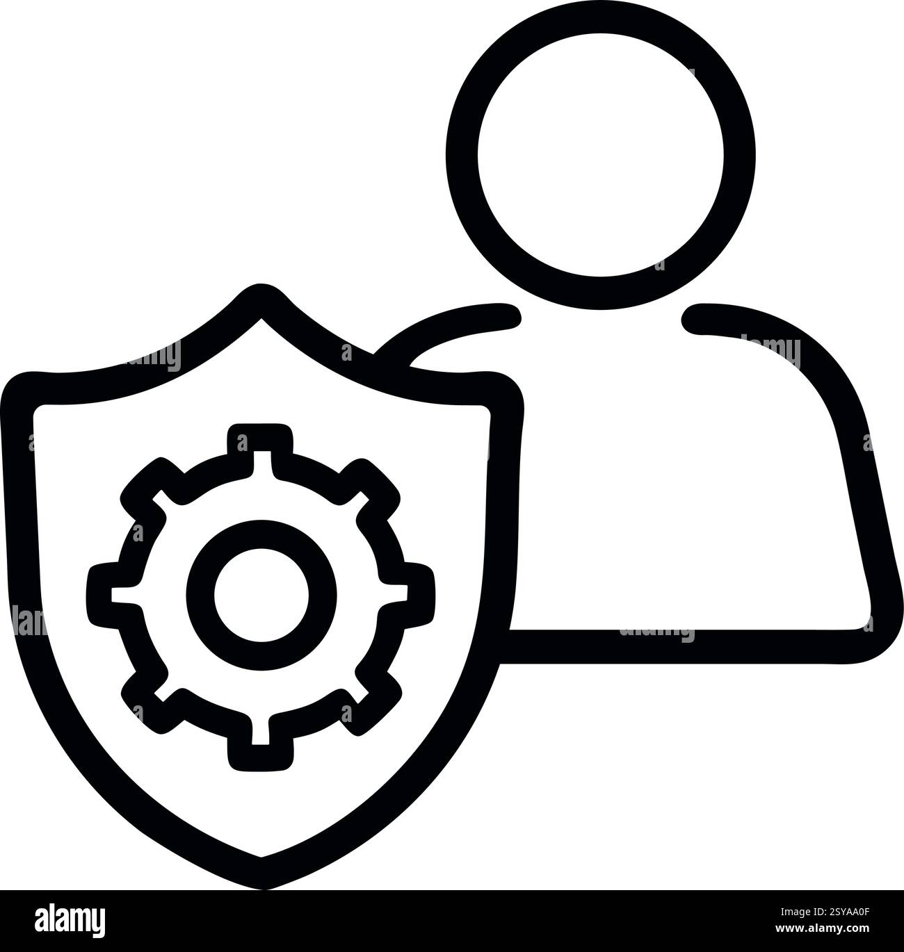 Admin Icon Security Protection System Configuration Stock Vector Image ...