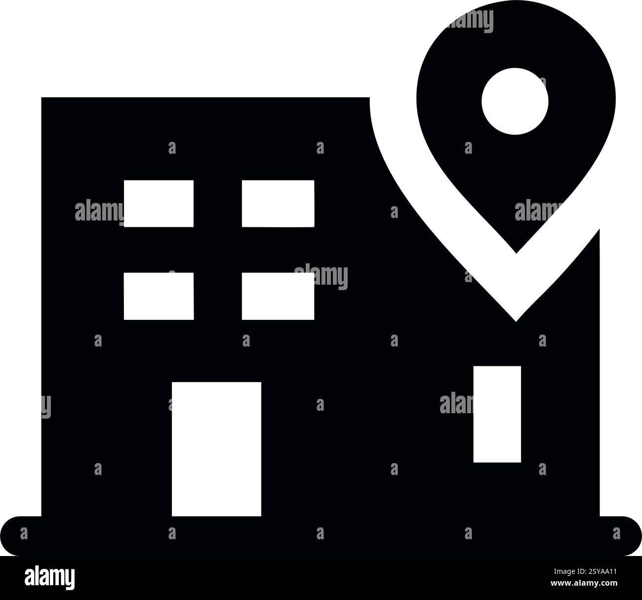 Office Address Icon Workplace Location Navigation Stock Vector Image ...