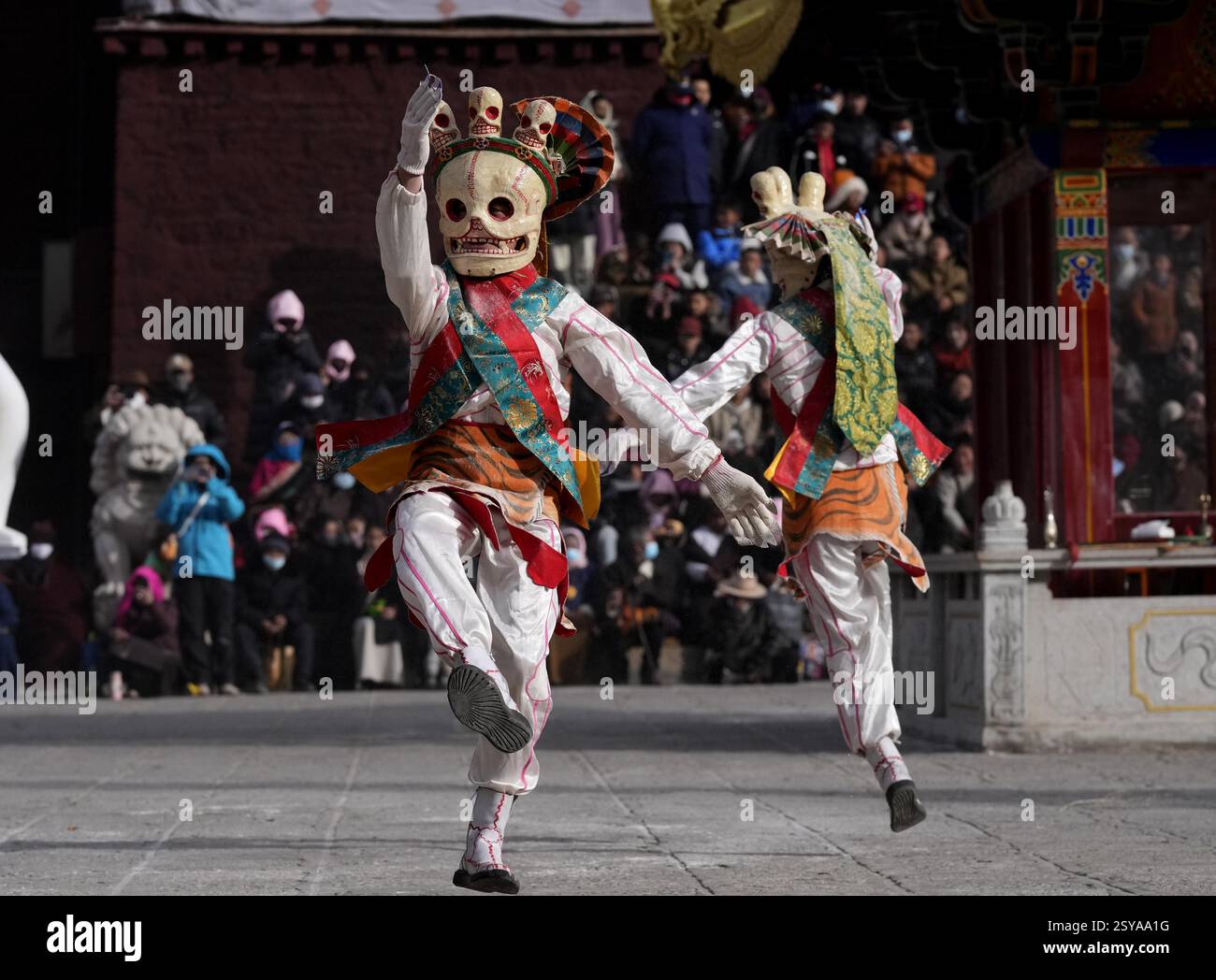 **CHINESE MAINLAND, HONG KONG, MACAU AND TAIWAN OUT** Monks perform ...