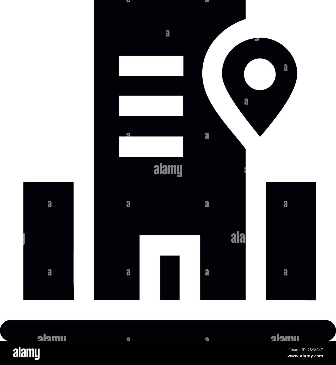Office Address Icon Urban Location Pin Map Stock Vector Image & Art - Alamy