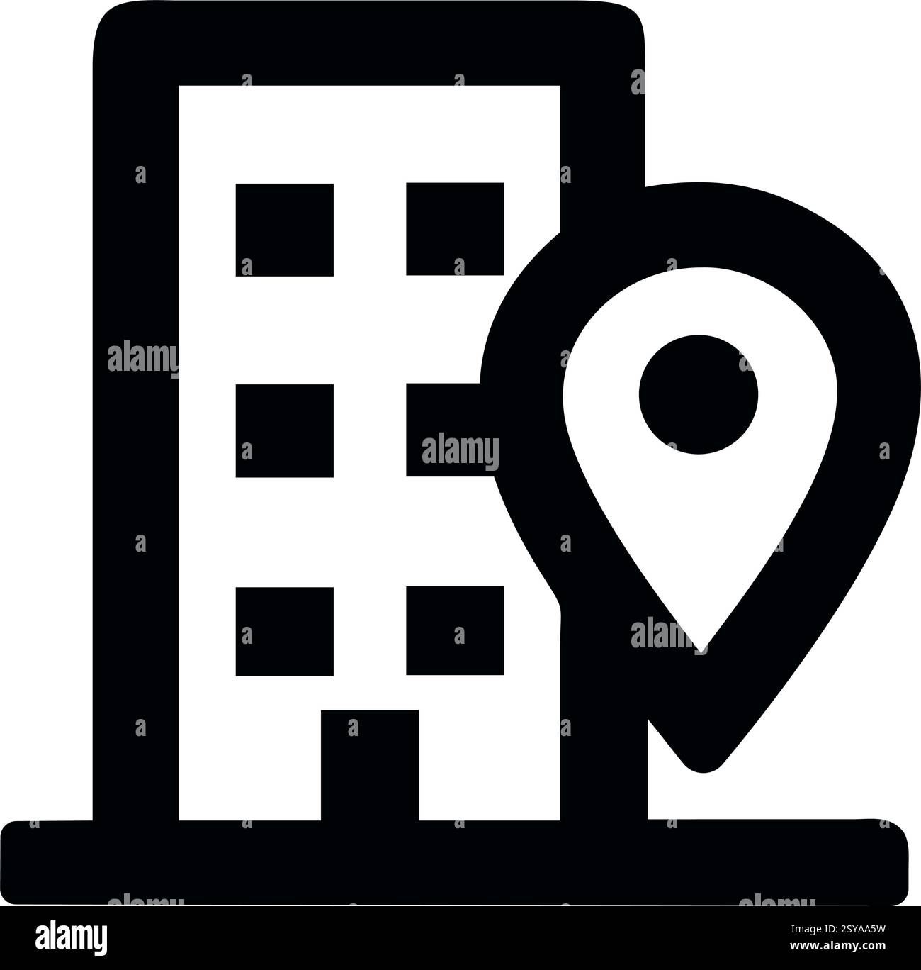 Office Address Icon Building Location Pin Stock Vector Image & Art - Alamy