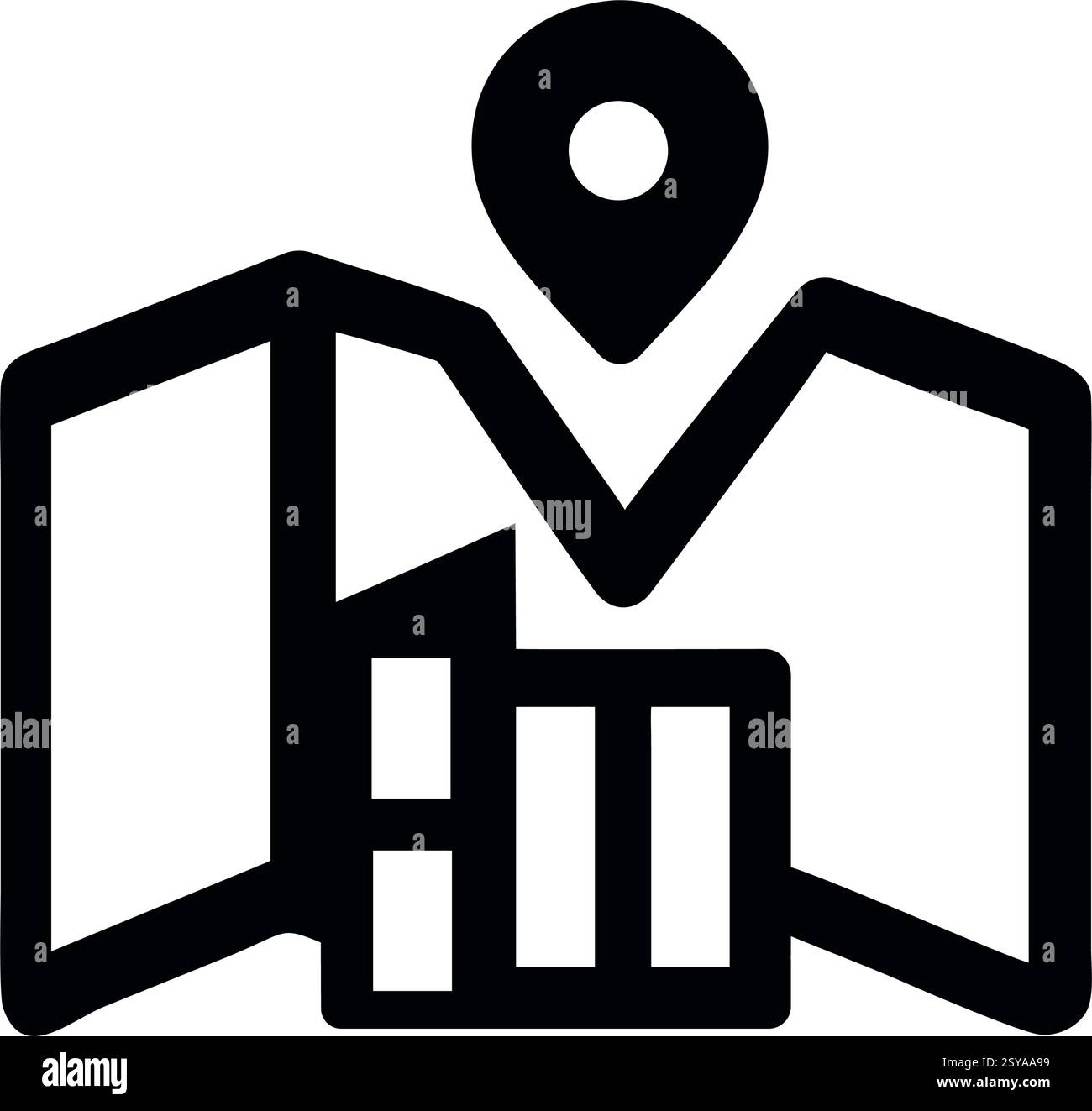 Office Address Icon Map Navigation Business Stock Vector Image & Art ...