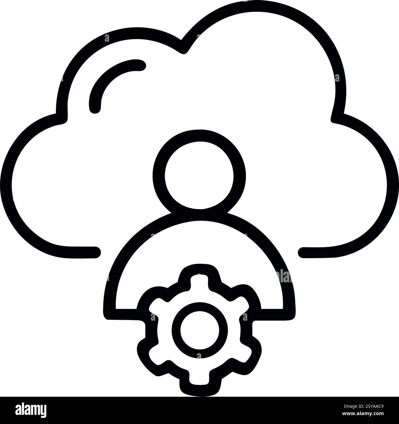 Admin Icon Cloud Configuration Settings Stock Vector Image Art Alamy
