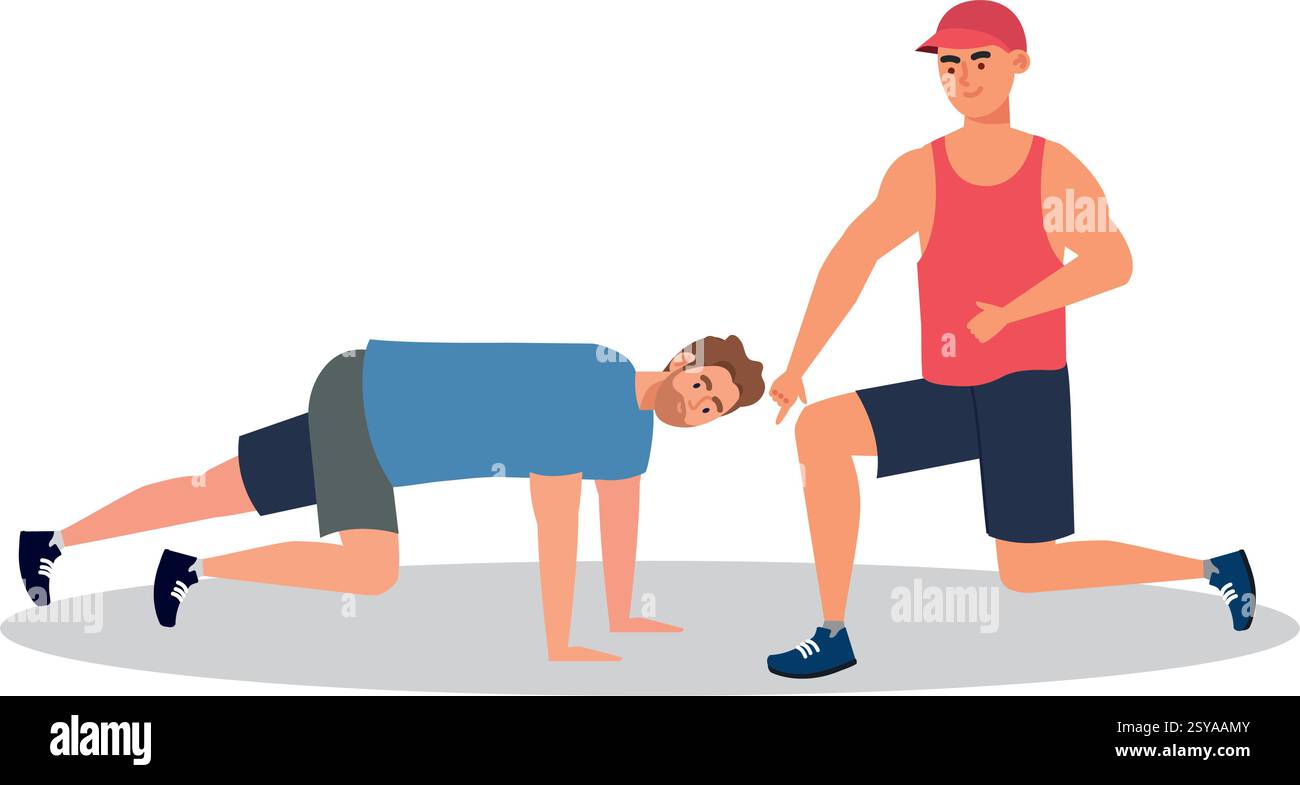 Fitness instructor coaching sport Cut Out Stock Images & Pictures - Alamy