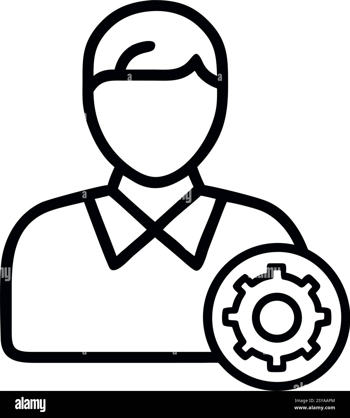 Admin Management Icon Professional Executive Outline Stock Vector Image ...