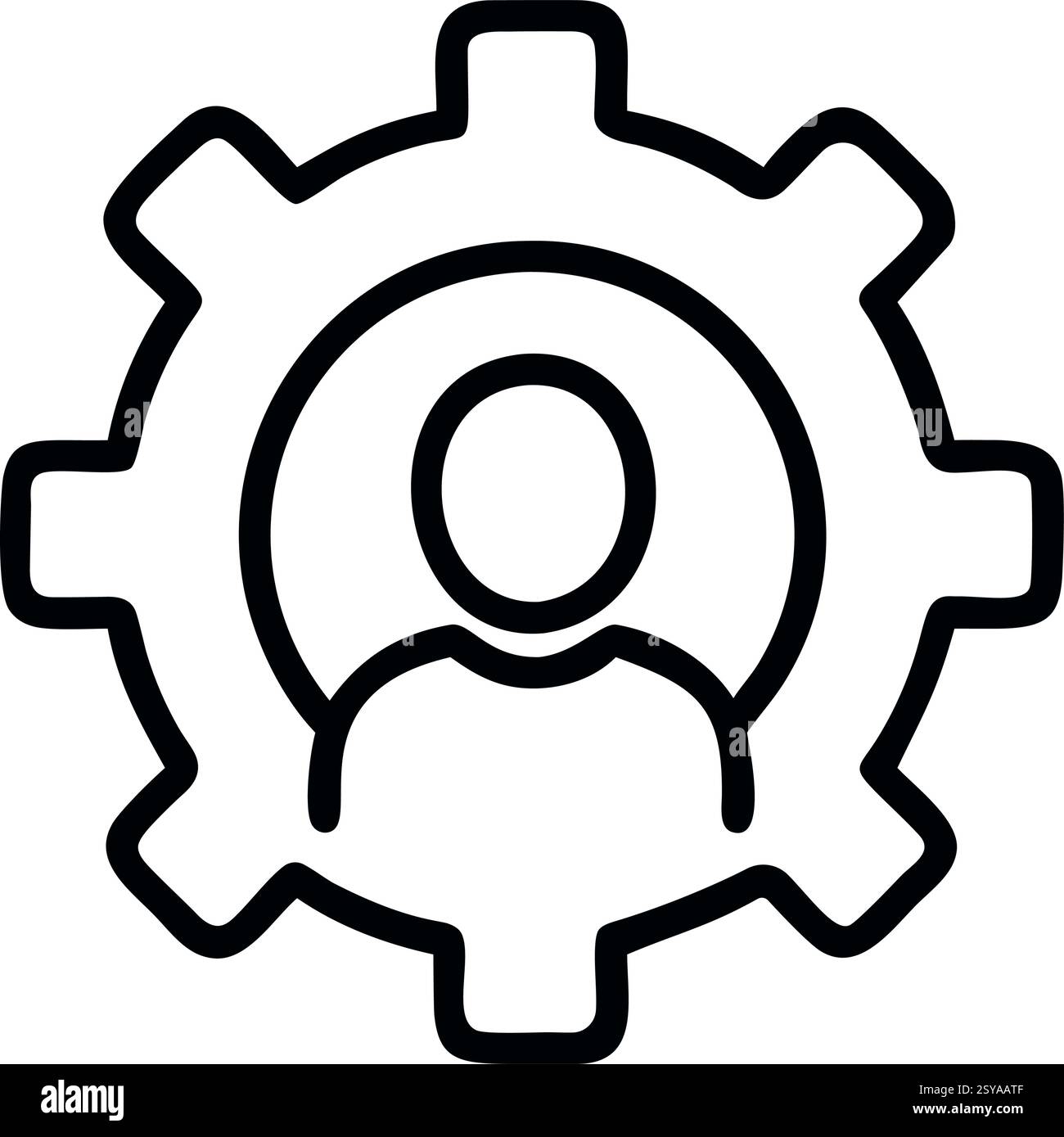 Admin Icon Gear Profile System Configuration Stock Vector Image & Art ...