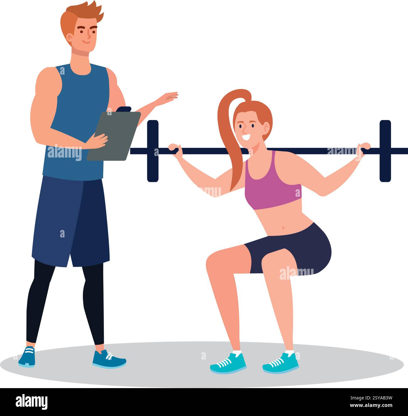 Fitness instructor coaching sport Cut Out Stock Images & Pictures - Alamy