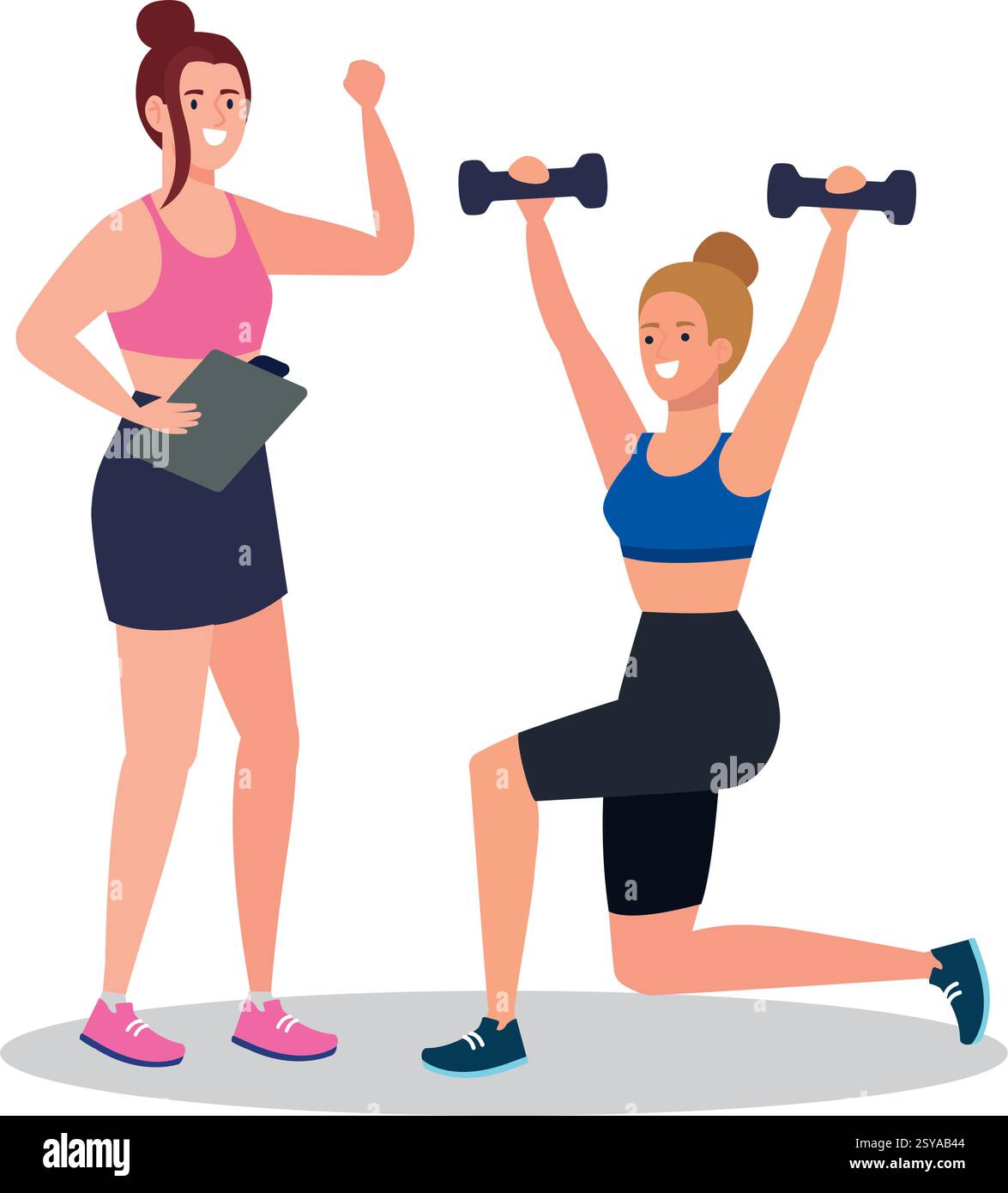 Fitness instructor coaching sport Cut Out Stock Images & Pictures - Alamy