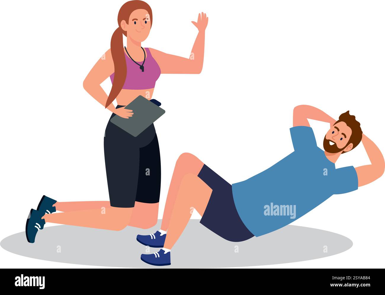 Fitness instructor coaching sport Cut Out Stock Images & Pictures - Alamy