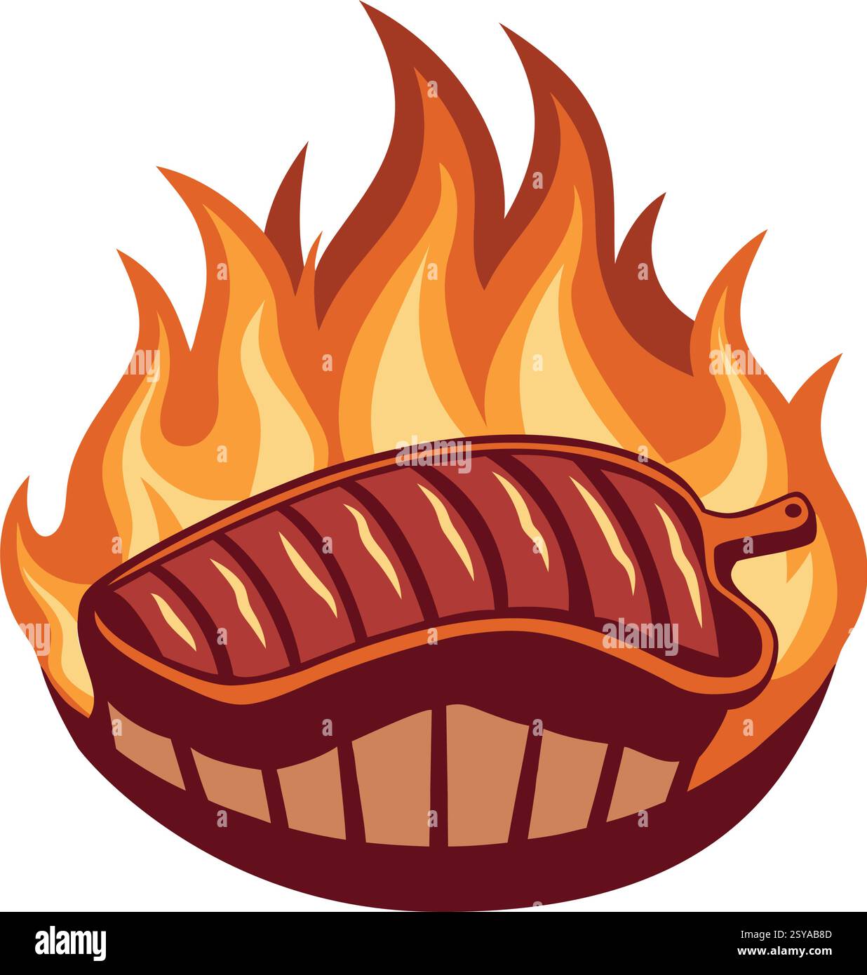 Sizzling bbq Stock Vector Images - Alamy