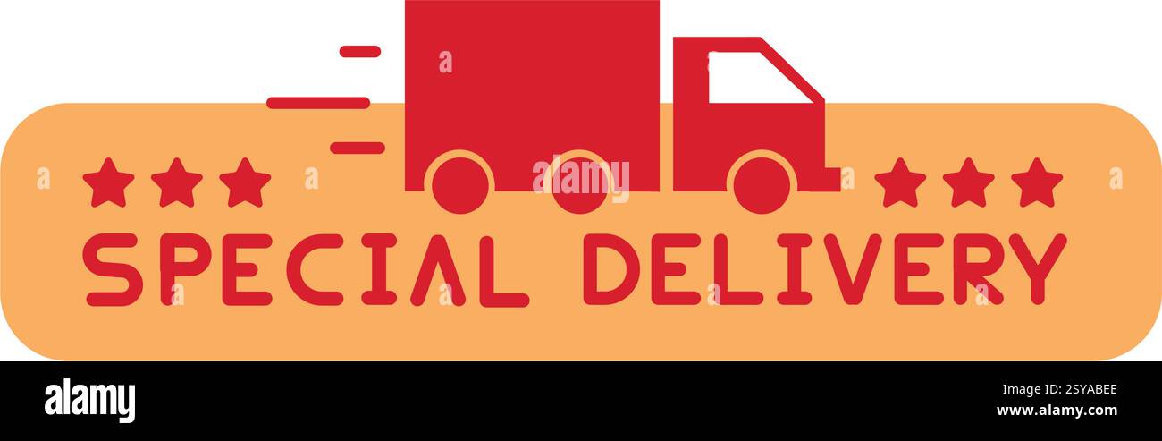 Special Delivery Truck Badge Logistics Stock Vector Image & Art - Alamy