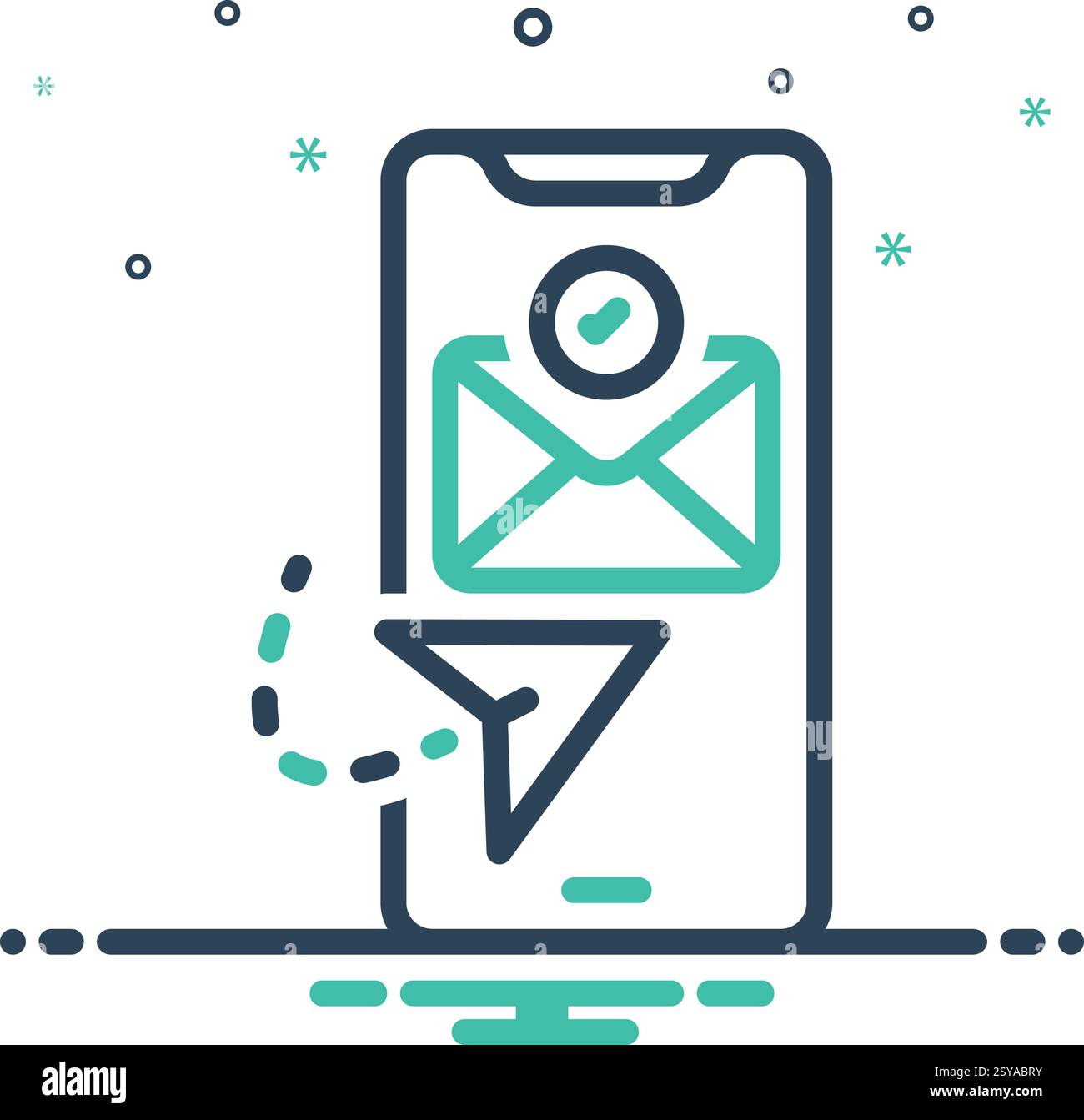 Illustration receiver icon mail Cut Out Stock Images & Pictures - Alamy