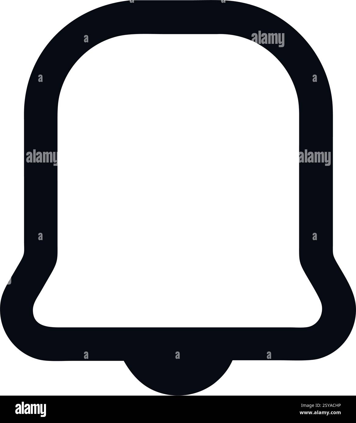Icon user interface notification bell line art Stock Vector Image & Art ...