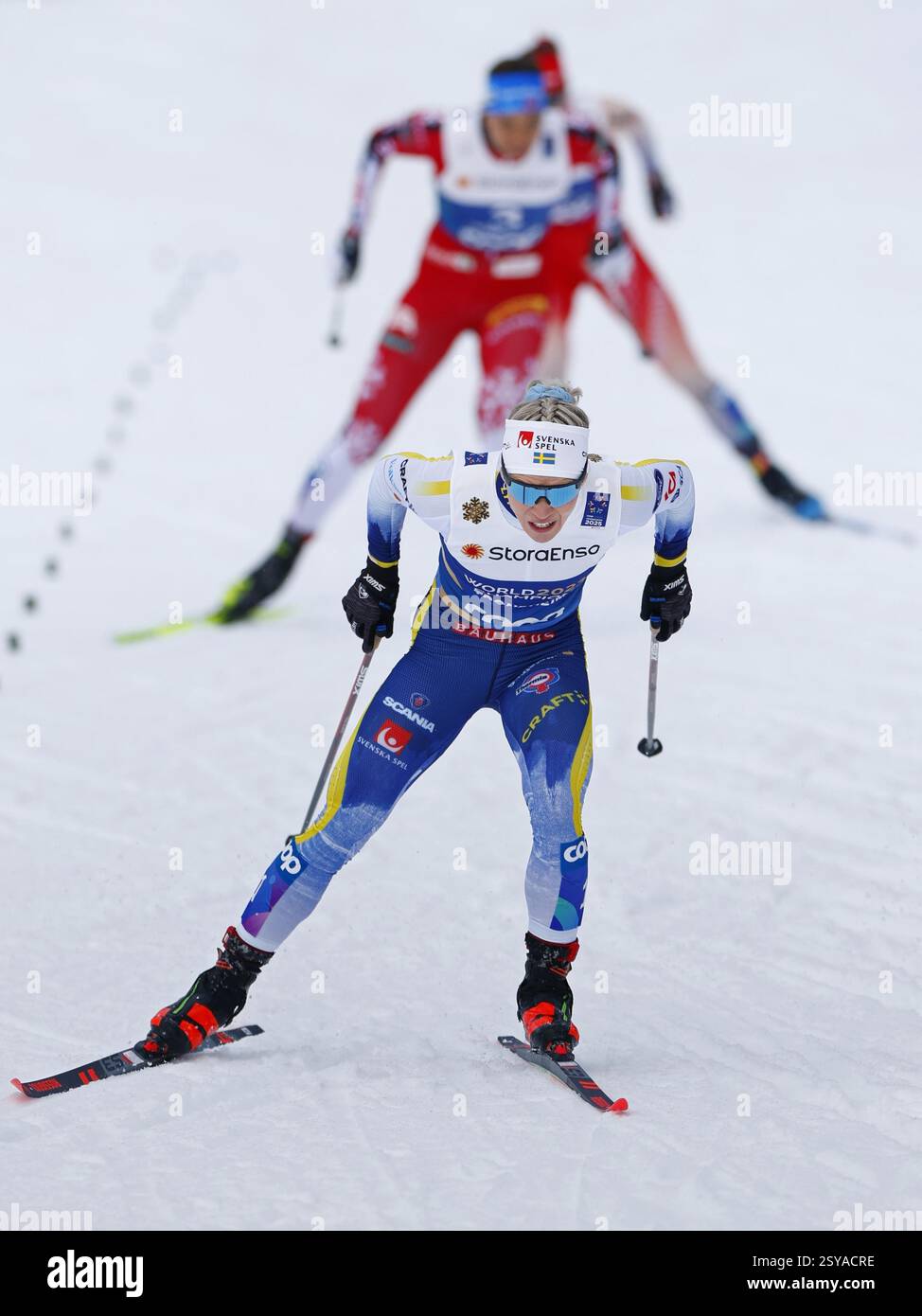 Swedish cross-country skier Jonna Sundling competes en route to winning ...