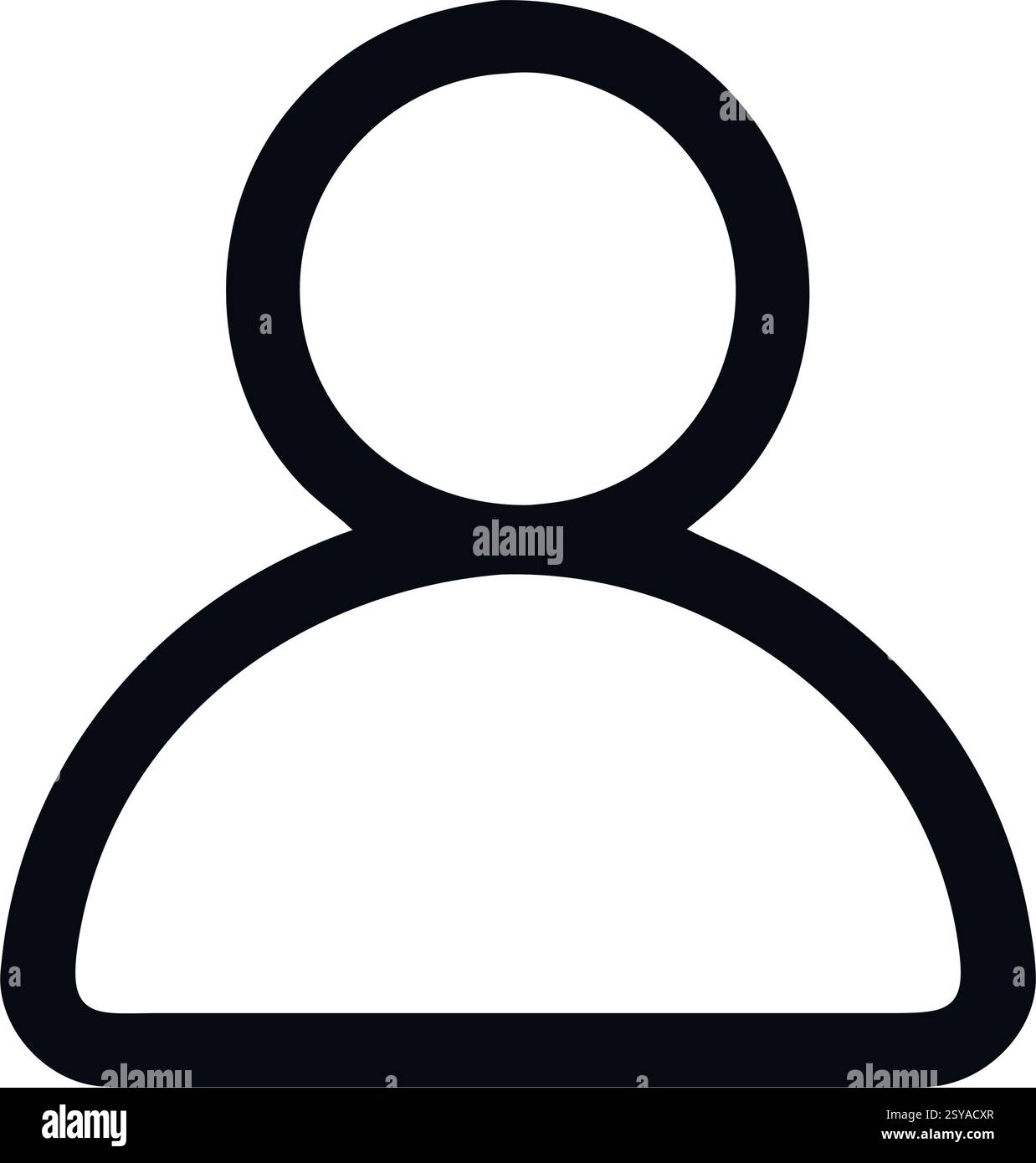 Linear user profile icon Black and White Stock Photos & Images - Alamy