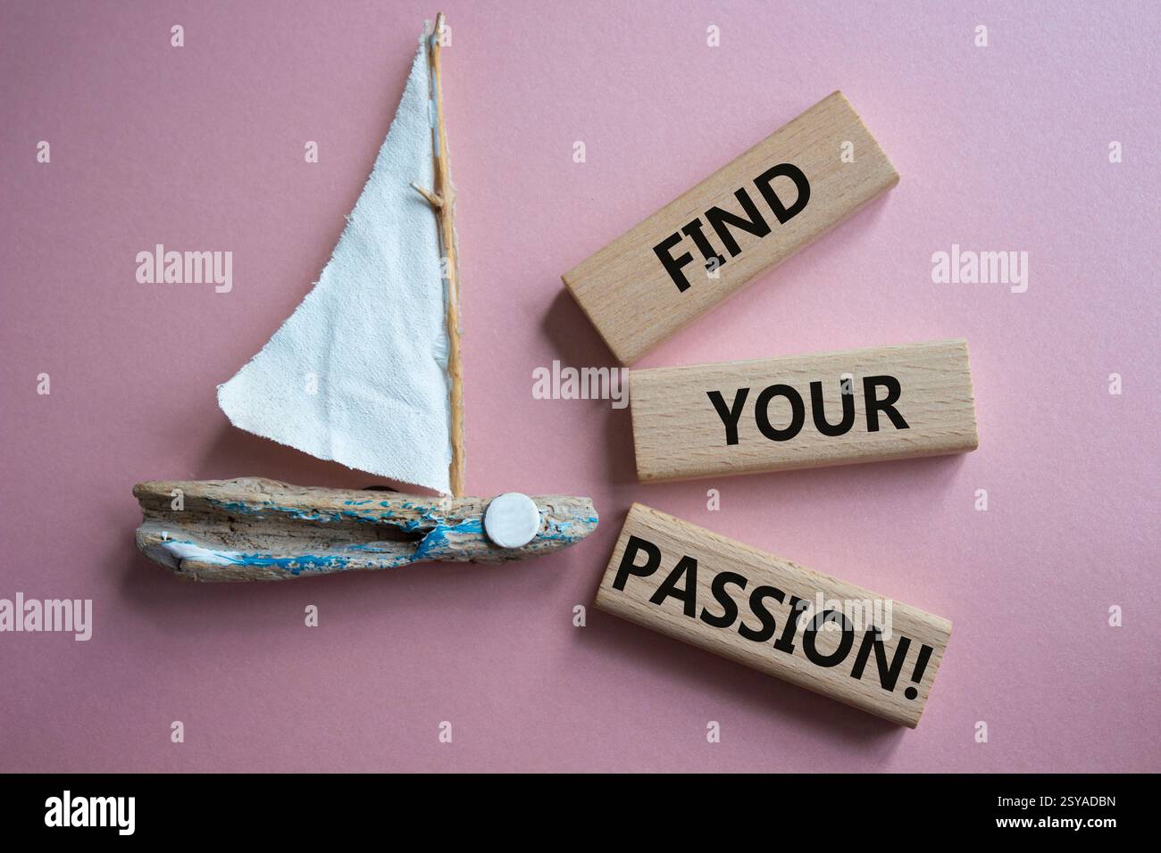 Find your passion symbol. Concept words Find your passion on wooden ...