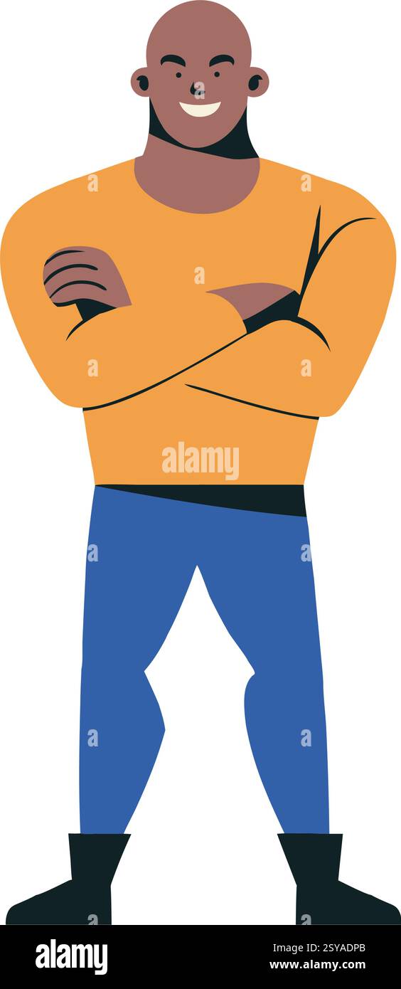 Man crossed arms body language Stock Vector Images - Alamy
